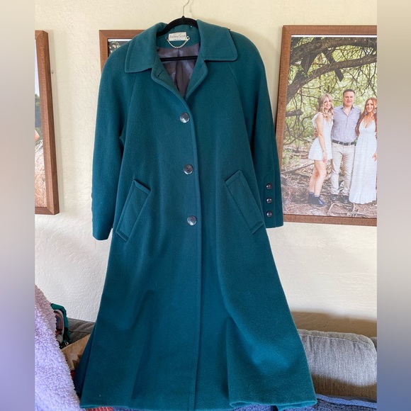 ashley scott | Jackets & Coats | Teal Wool Coat | Poshmark